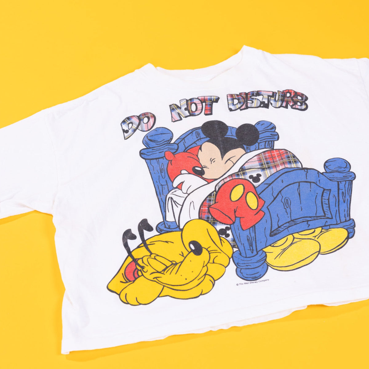 Vintage 80s Disney Mickey Mouse Do Not Disturb Crop Top – Retro Candy World