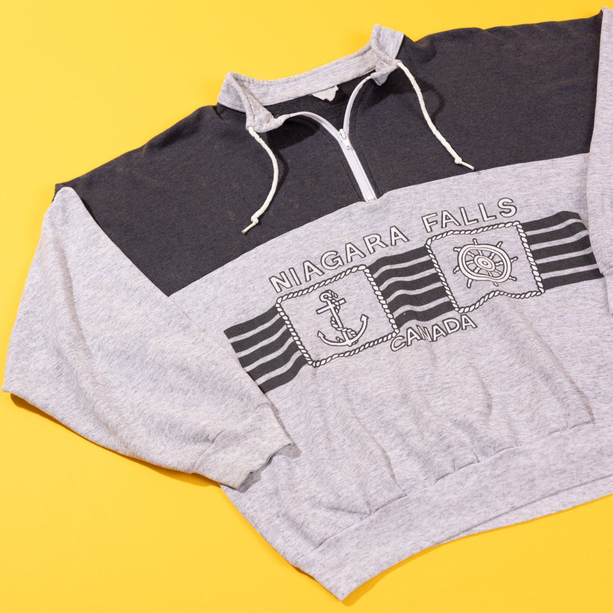 Vintage 90s Niagara Falls Canada Quarter Zip Pullover Sweater – Retro ...